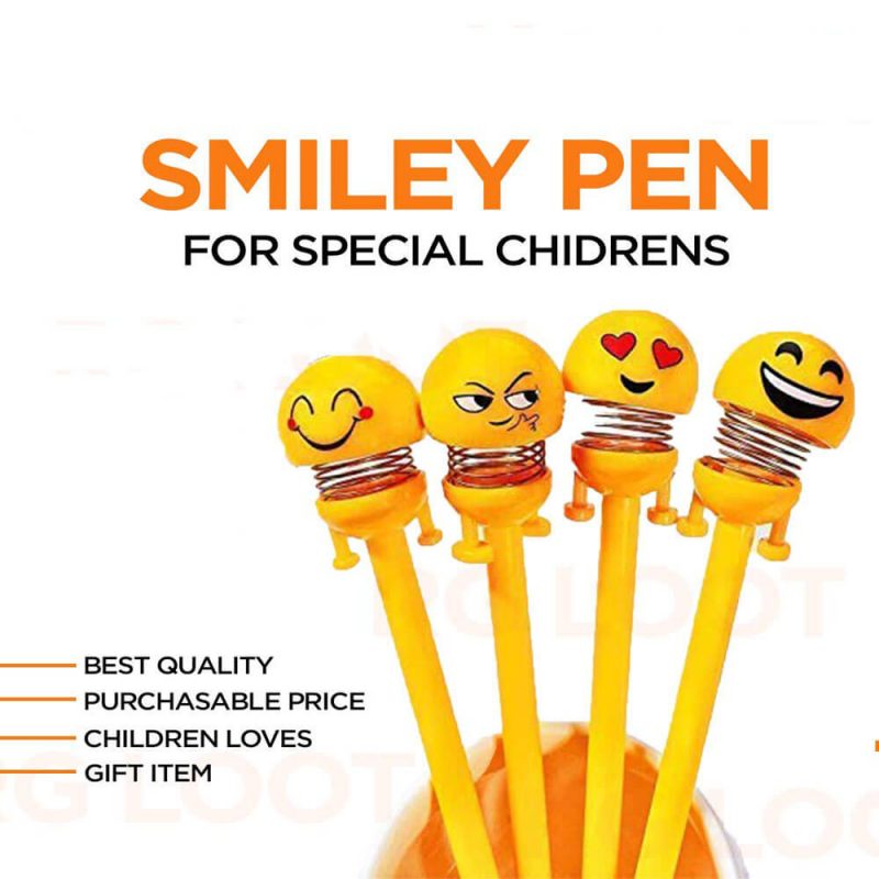 Smiley Emoji Spring Bouncing Pen in Raipur - Raipurshop