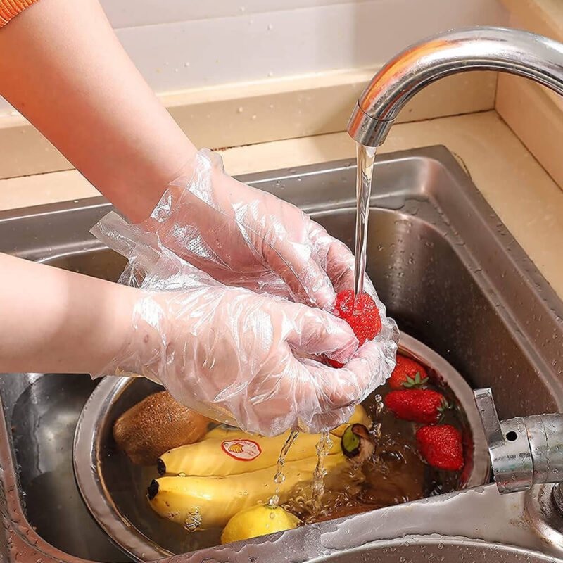 Plastic transparent disposable clear hand gloves - Raipurshop