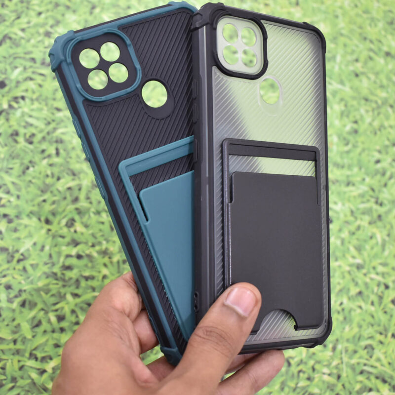 Realme C21 mobile back cover with camera protection & ATM card holder