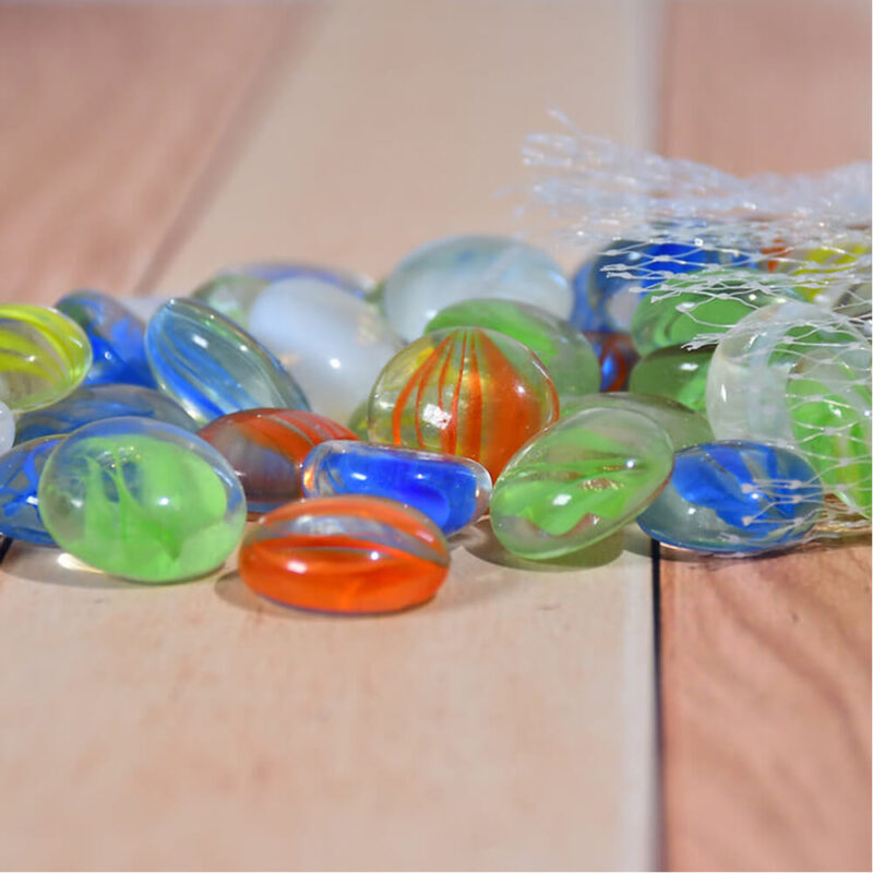 Glass gem stone pebbles for decoration home & aquarium fish tank
