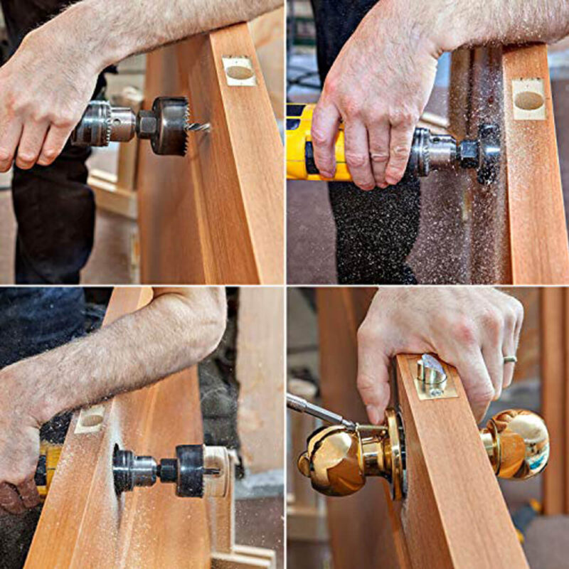 12 pieces 19-76mm wood timber hole saw tool kit for drill machine